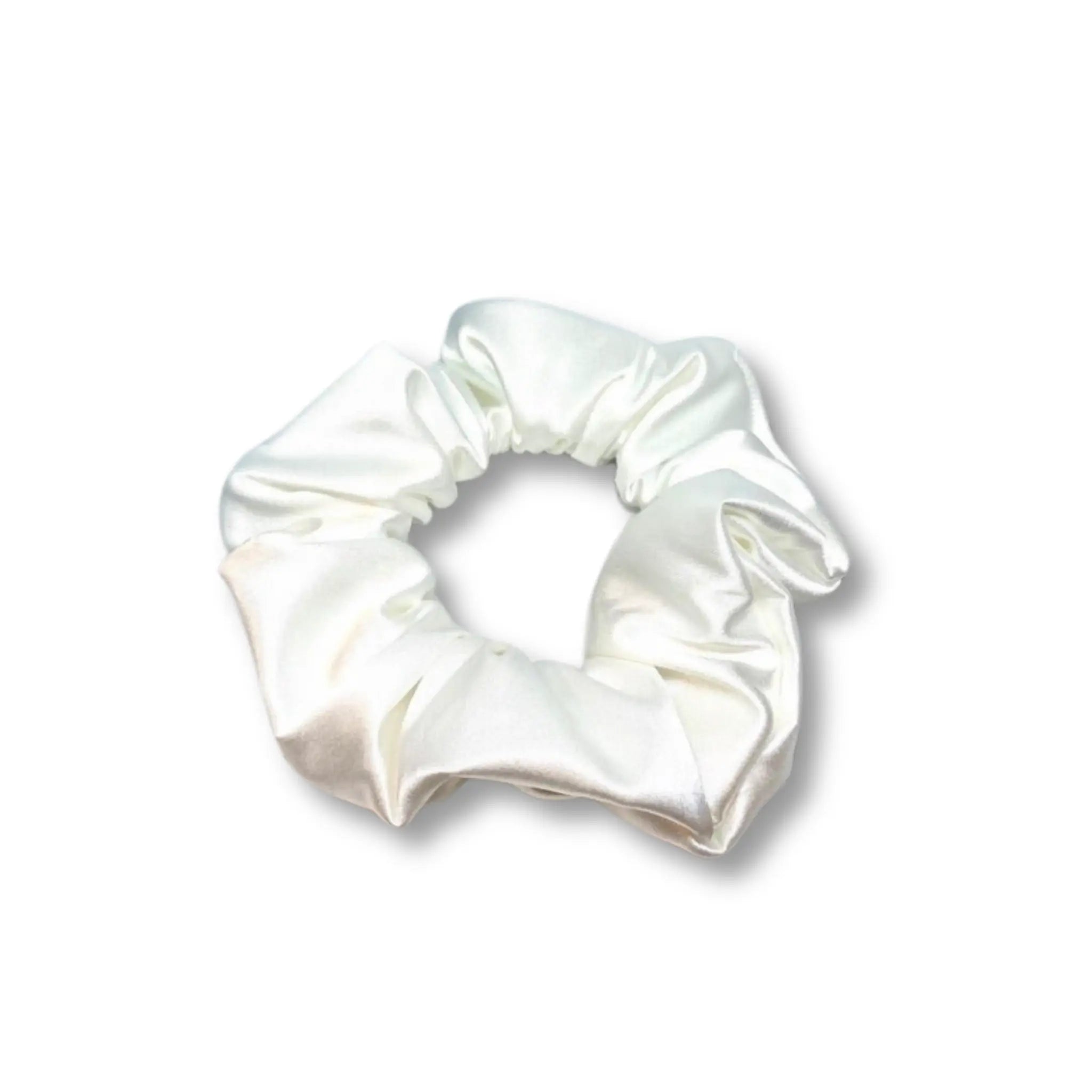Mini White Silk Scrunch - Enchanted Scrunch