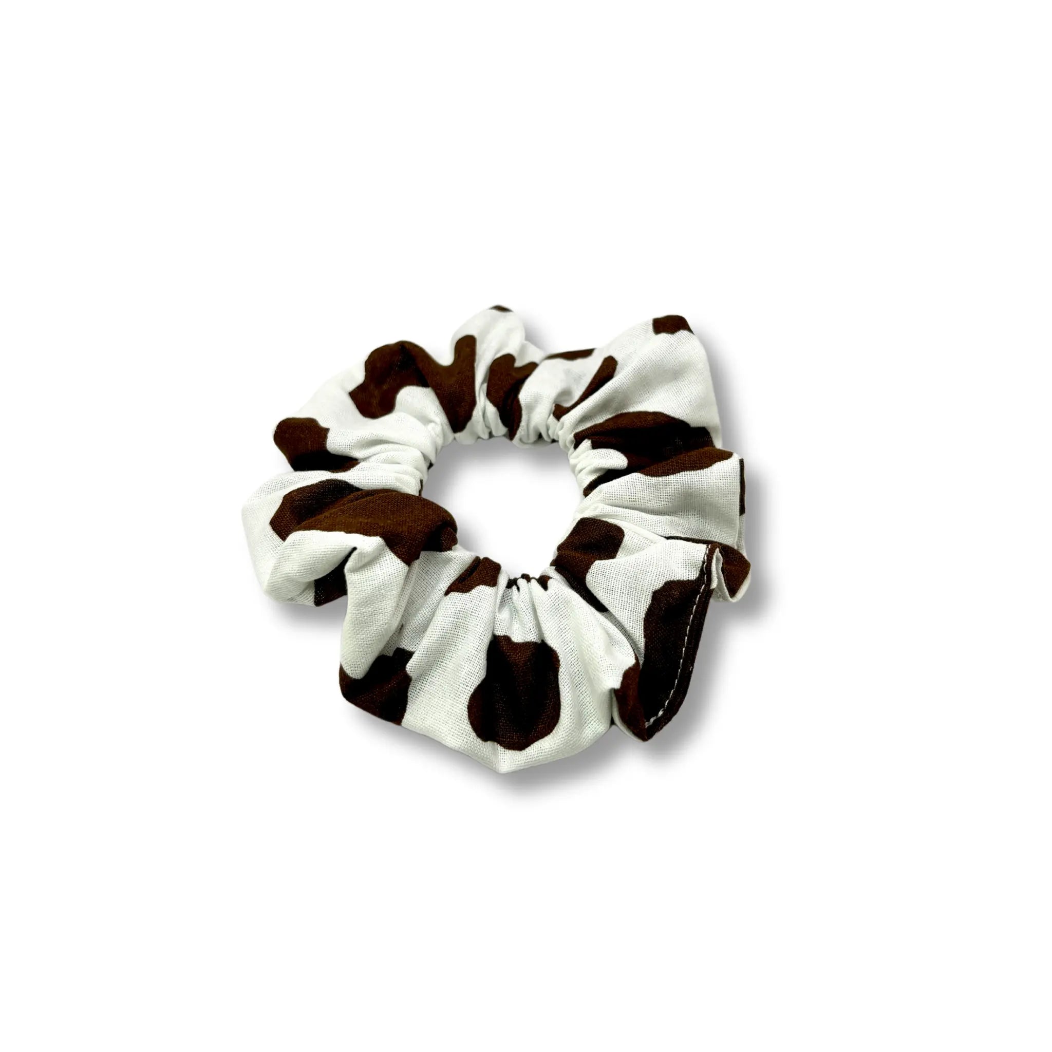 Mini Brown Cow Print Scrunchie - Enchanted Scrunch