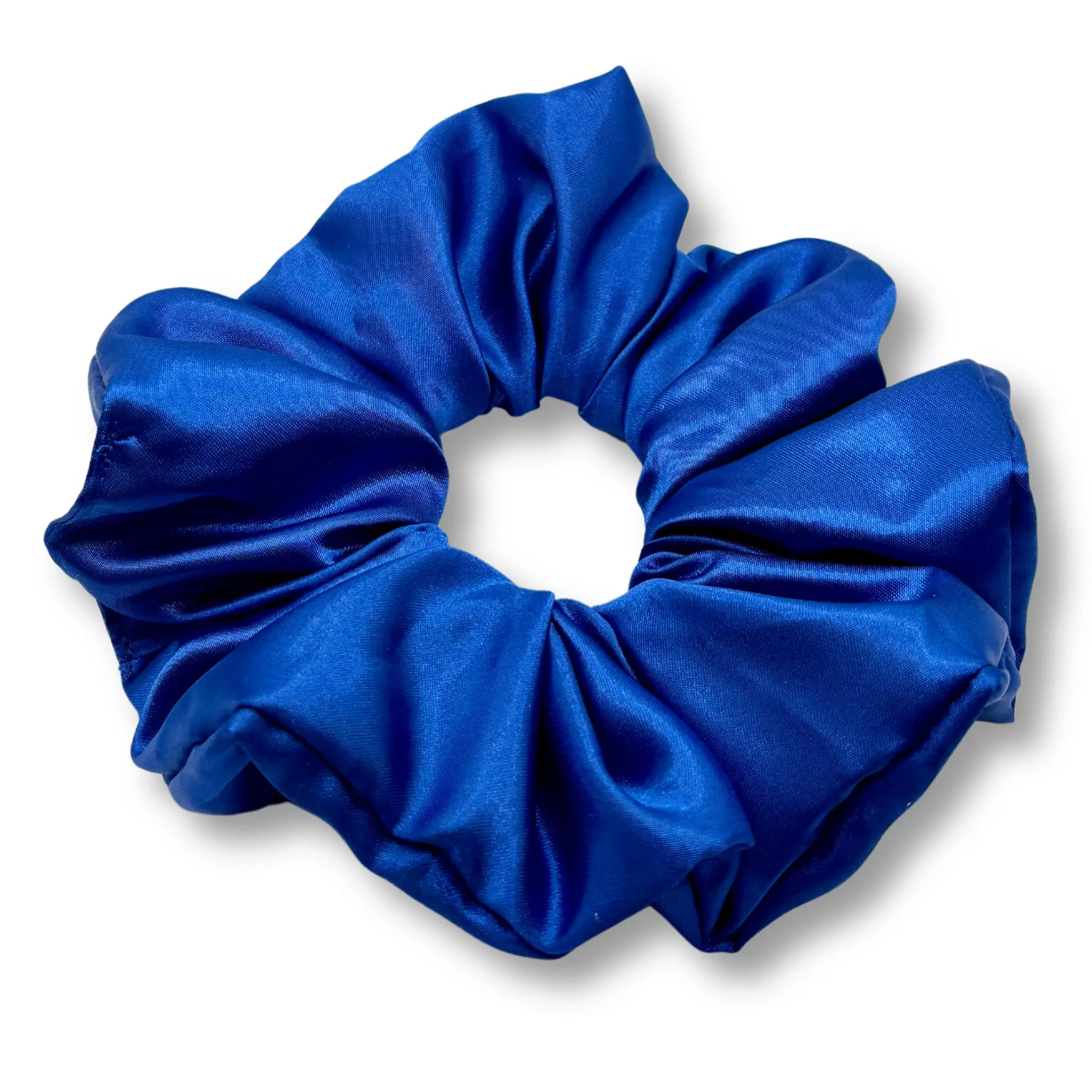 Oversized Royal Blue Silk Scrunchie – Enchanted Scrunch